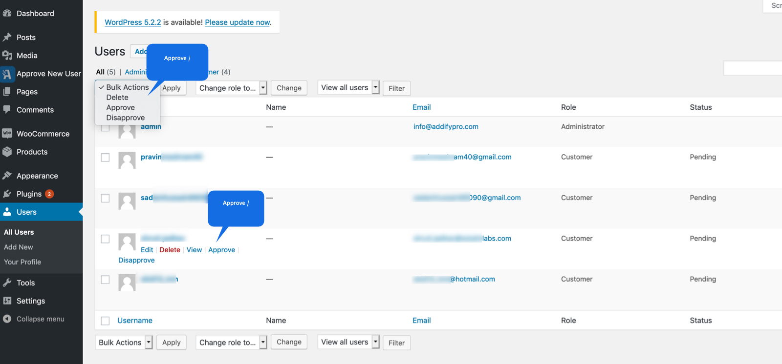 WordPress & WooCommerce Approve New User Registration Plugin by Addify